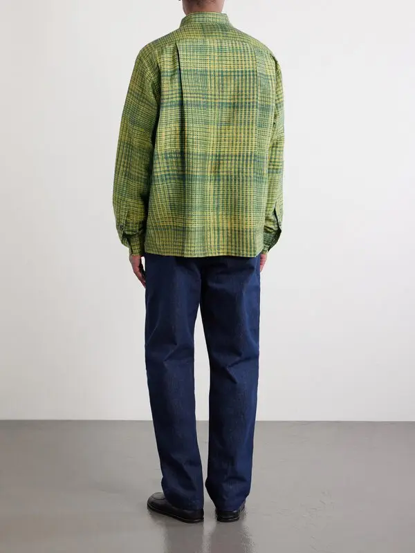 KARTIK RESEARCH Pataudi Checked Silk Shirt