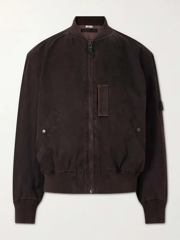 A.PRESSE B-15c Cotton And Silk-blend Bomber Jacket