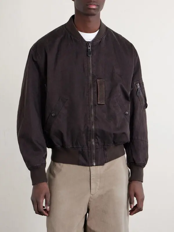 A.PRESSE B-15c Cotton And Silk-blend Bomber Jacket