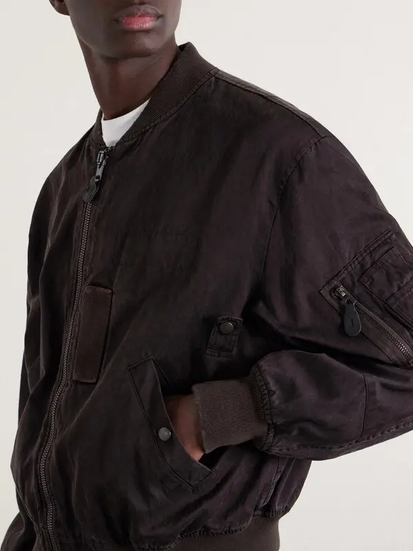 A.PRESSE B-15c Cotton And Silk-blend Bomber Jacket