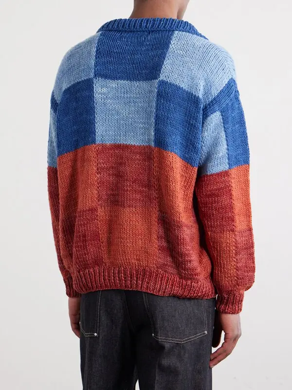 KARTIK RESEARCH Patchwork Knitted Wool Sweater