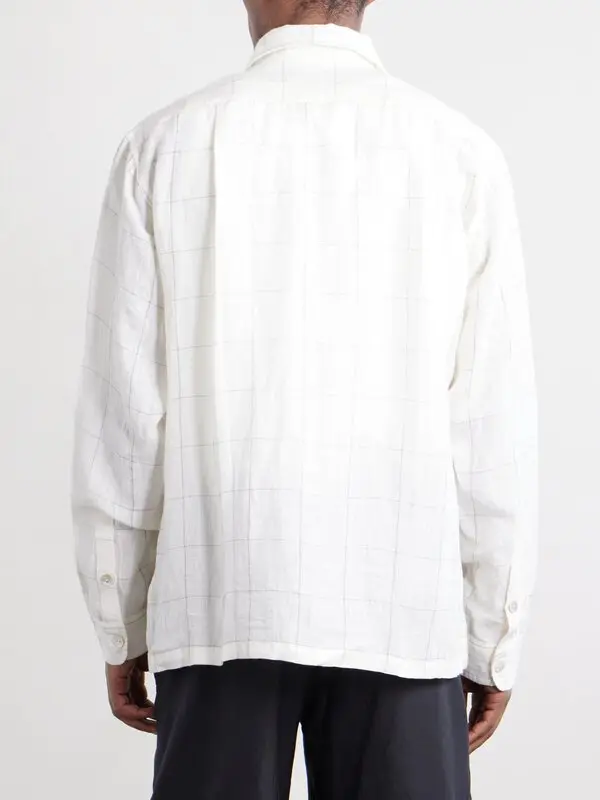 KARTIK RESEARCH Pataudi Checked Linen Shirt