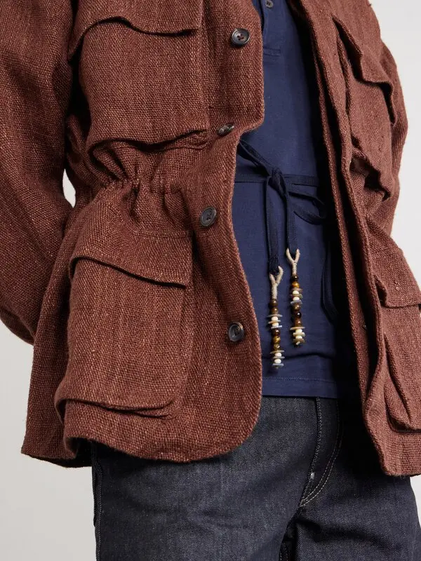 KARTIK RESEARCH Ranthambore Embellished Linen Jacket