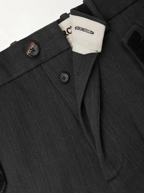 KARTIK RESEARCH Straight-leg Embroidered Cotton-twill Trousers