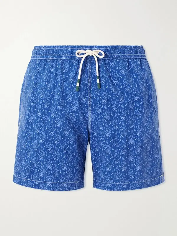 Hartford Printed Swim Shorts - Blue