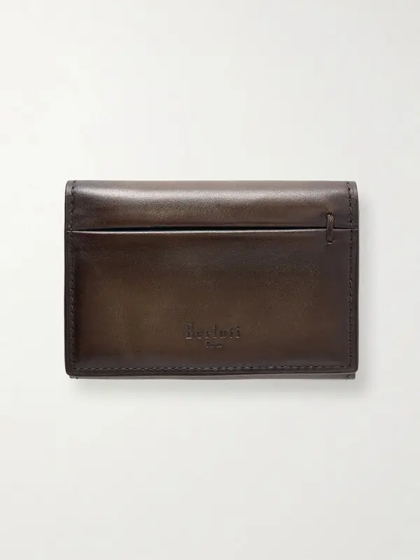 Berluti Imbuia Gaspard Venezia Leather Cardholder - Brown
