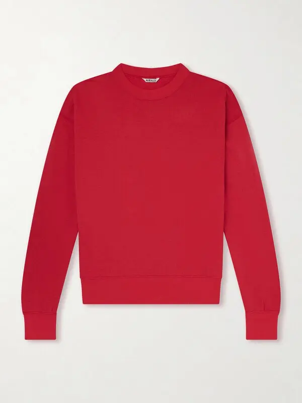 Auralee Cotton, Wool And Silk-blend Jersey Sweater