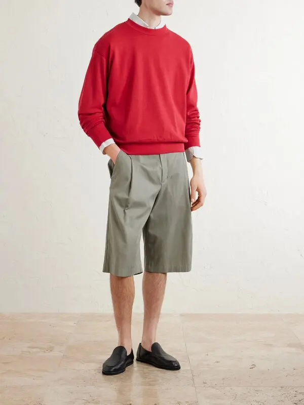 Auralee Cotton, Wool And Silk-blend Jersey Sweater