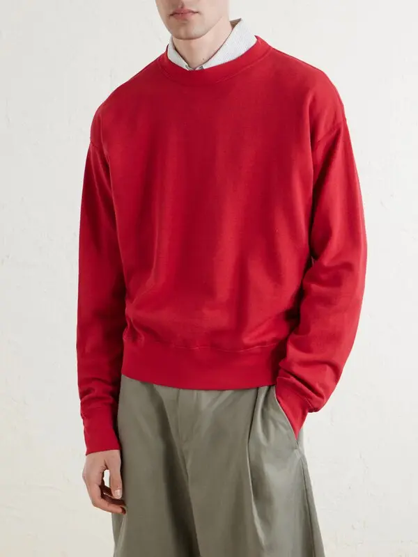 Auralee Cotton, Wool And Silk-blend Jersey Sweater