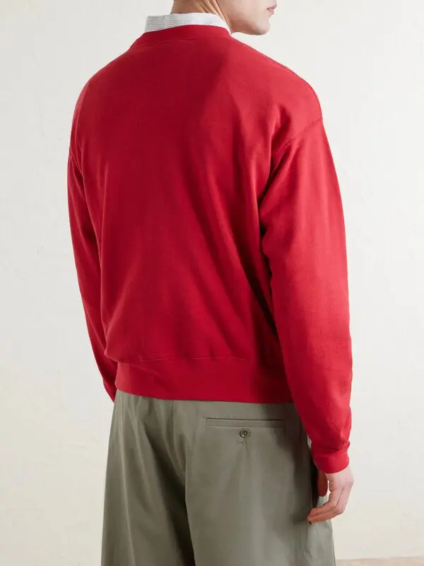 Auralee Cotton, Wool And Silk-blend Jersey Sweater
