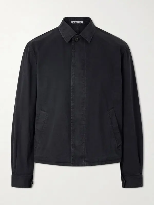 Auralee Garment-dyed Cotton-twill Blouson Jacket