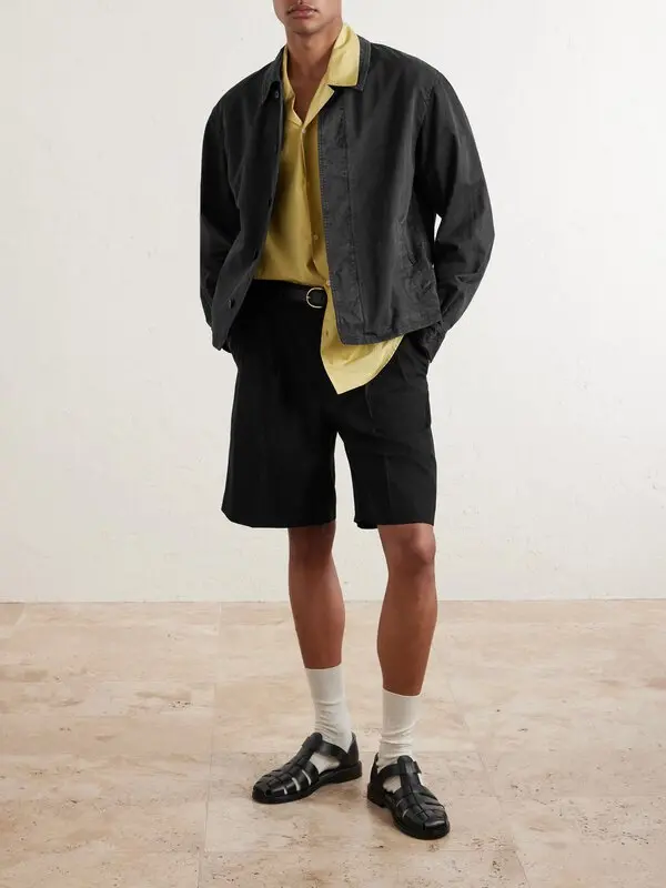 Auralee Garment-dyed Cotton-twill Blouson Jacket