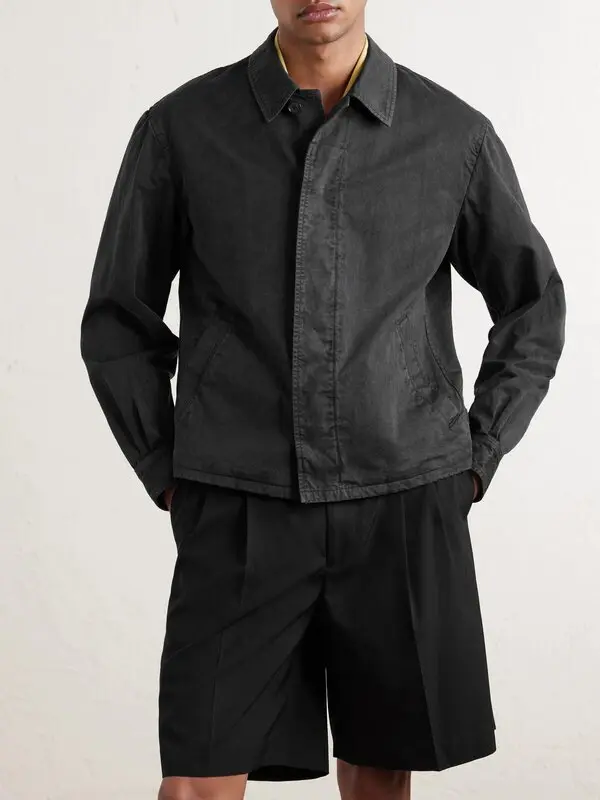 Auralee Garment-dyed Cotton-twill Blouson Jacket