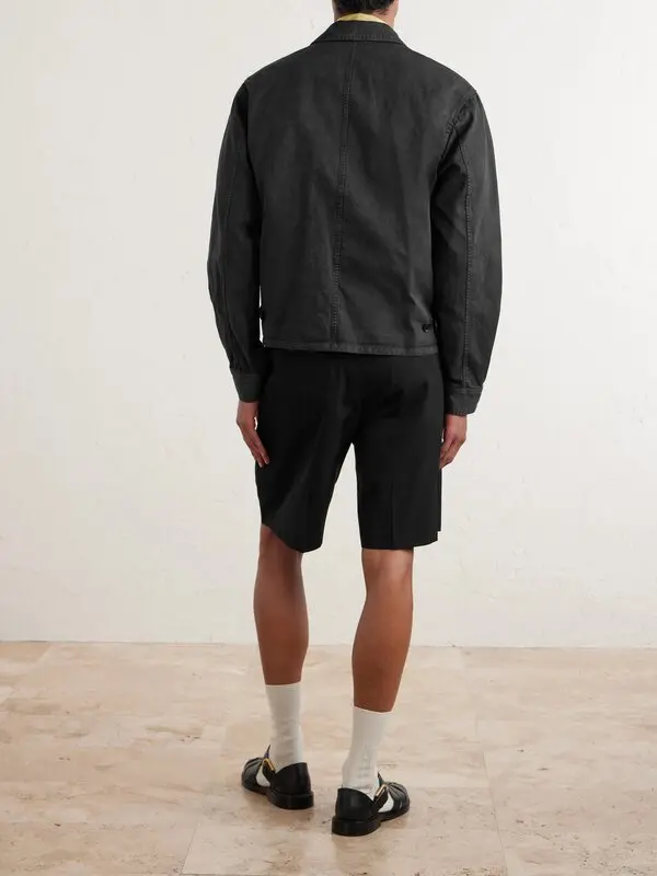 Auralee Garment-dyed Cotton-twill Blouson Jacket