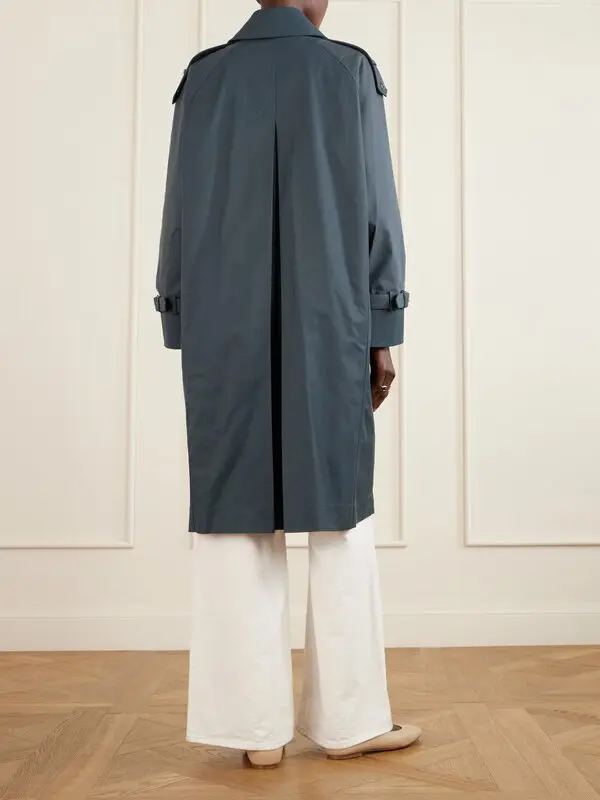 TWP Long Cotton-blend Canvas Trench Coat