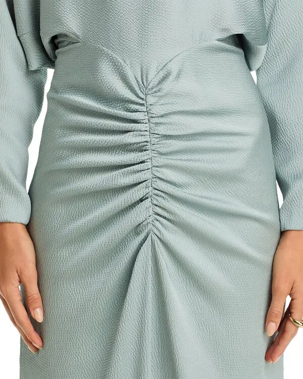 Amsale Dolman Sleeve Gown With Ruched Detail - Jade