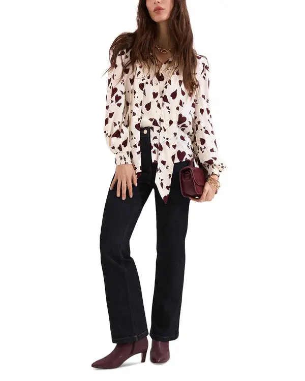 PHASE EIGHT Paloma Heart Print Blouse
