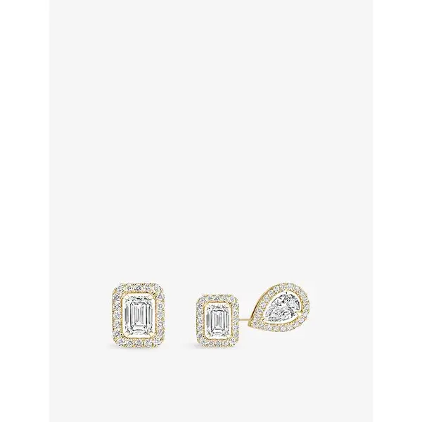 Messika My Twin 18ct Gold And 0.81ct Diamond Stud Earrings - Yellow