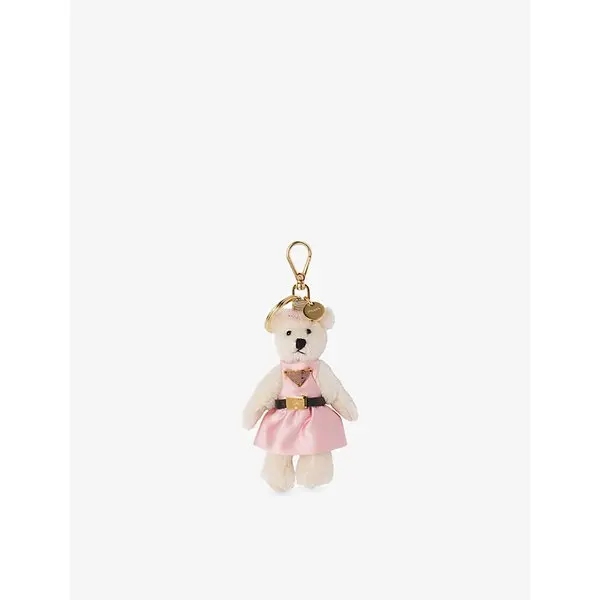 Prada Teddy Soft Keychain Charm - White