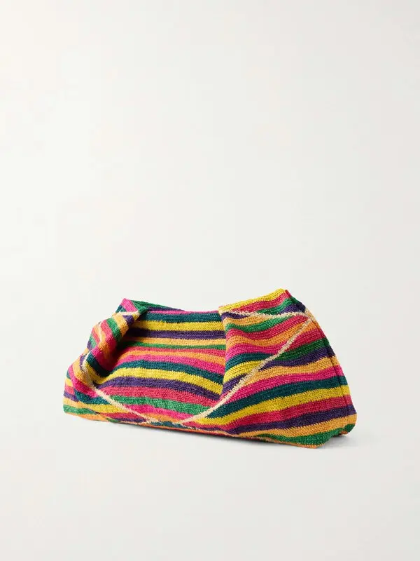 SENSI STUDIO Medium Two-tone Sisal Clutch