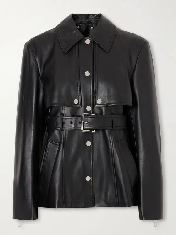 Sportmax Leather Jacket - Black