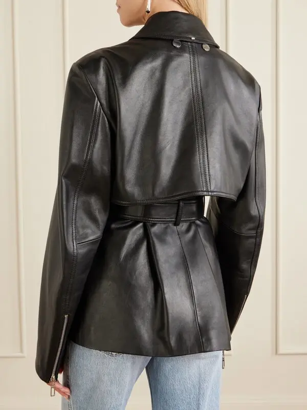 Sportmax Leather Jacket - Black