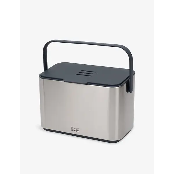 JOSEPH JOSEPH Collect™ 4l Stainless-steel Food Waste Caddy With Removable Bucket - Steel Dark Grey