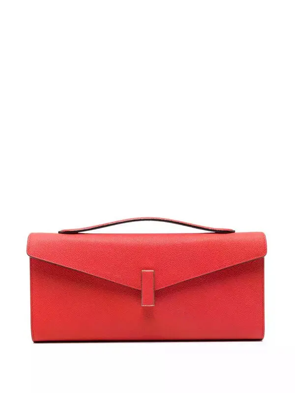 VALEXTRA Iside Flap Clutch - Red