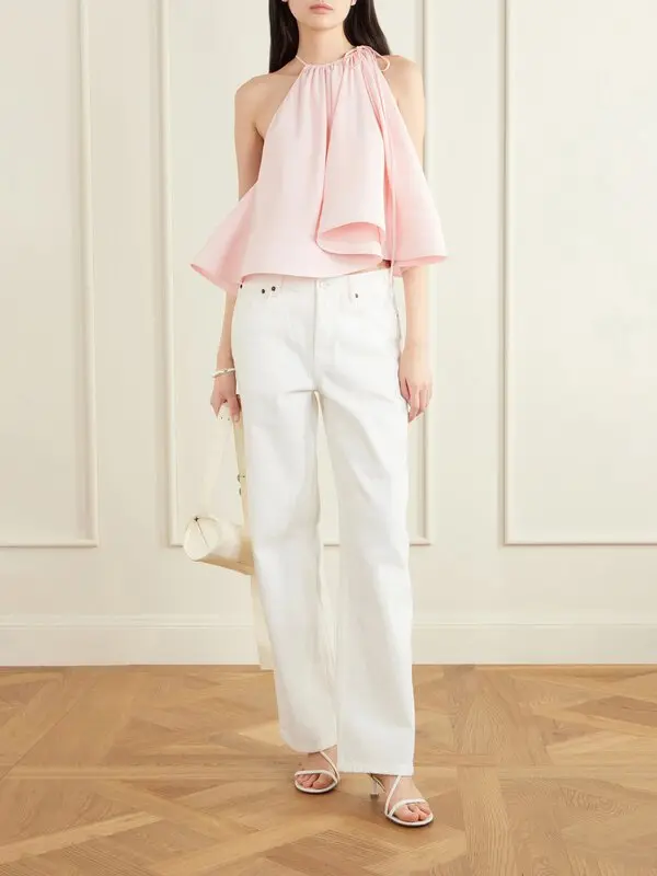 Stella McCartney Sleeveless Silk-crepe Top - Pink