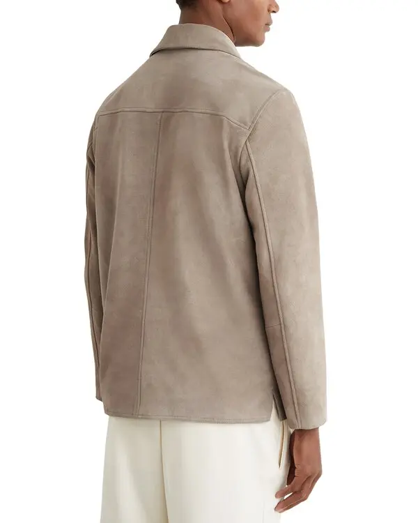 REISS Silvano Heavyweight Overshirt - Soft Grey