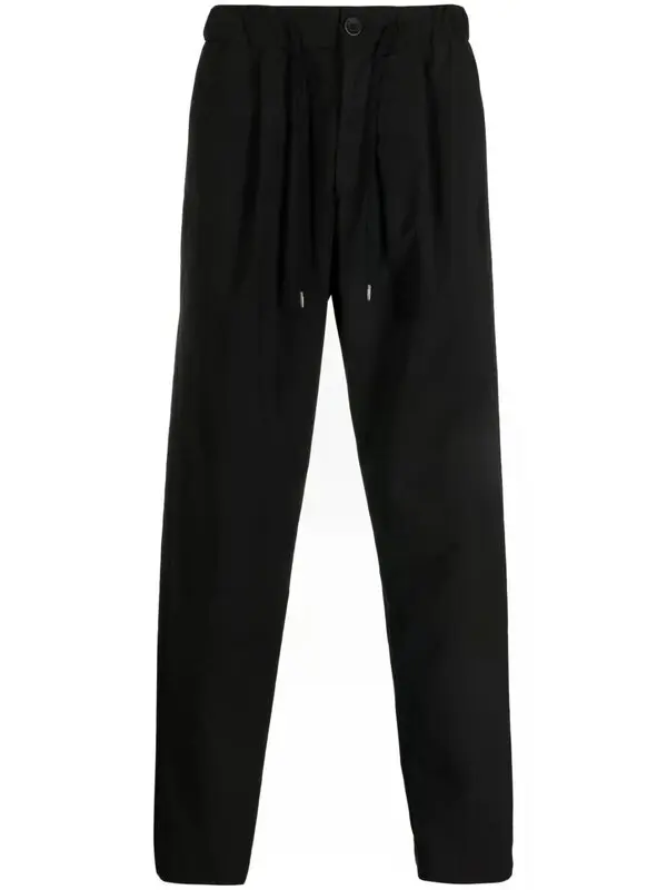 Herno Drawstring-waist Straight-leg Trousers - Black