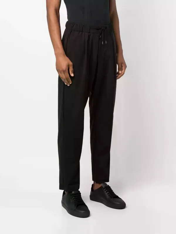 Herno Drawstring-waist Straight-leg Trousers - Black