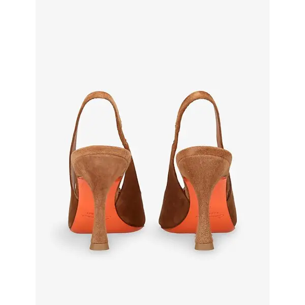 Santoni Sabine 85 Suede Courts - Mid Brown