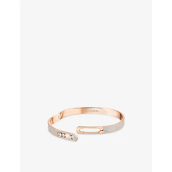 Messika Move Noa Pavé Diamond Bangle - Pink