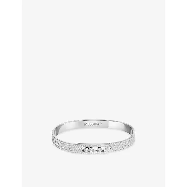 Messika Move Noa Pavé Diamond Bangle - White