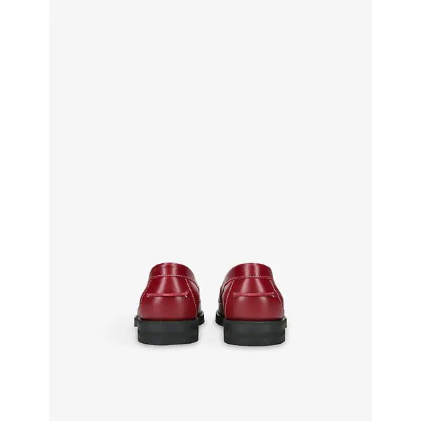 DUKE + DEXTER Wilde Cherry Leather Loafers - Red