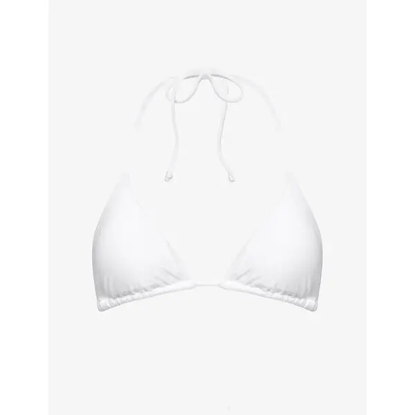 GRACEJACOB Triangle Bikini Top - White