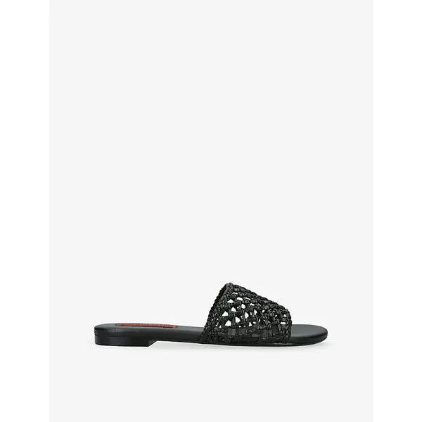 SIMONMILLER Knotted Salerno Woven Sandals - Black