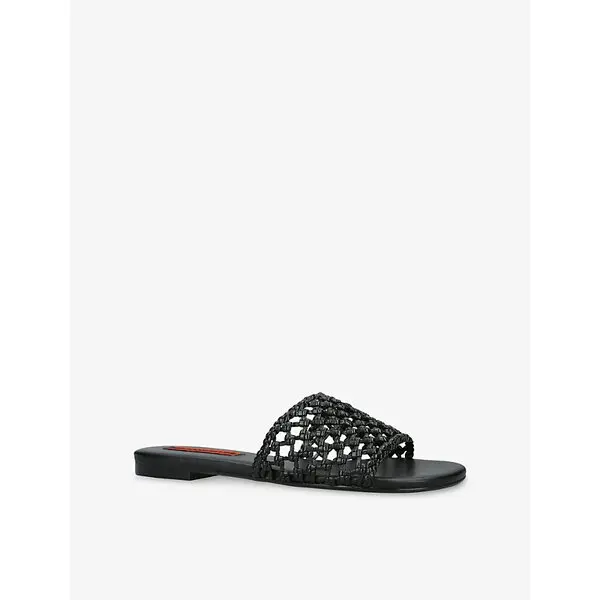 SIMONMILLER Knotted Salerno Woven Sandals - Black