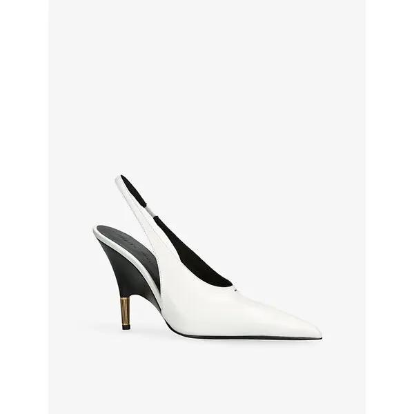 Khaite Bella 100 Heeled Leather Pumps - White