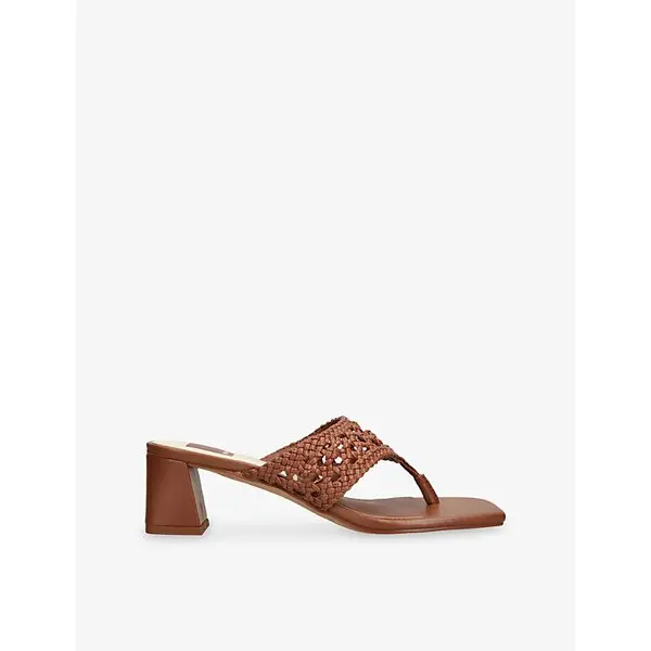 Dolce Vita Barlo Faux-leather Heeled Sandals - Mid Brown
