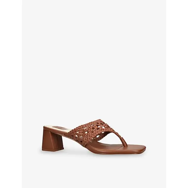 Dolce Vita Barlo Faux-leather Heeled Sandals - Mid Brown