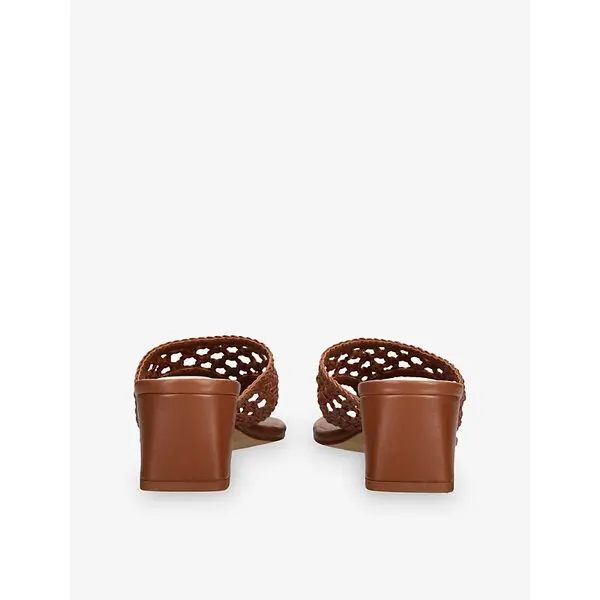 Dolce Vita Barlo Faux-leather Heeled Sandals - Mid Brown