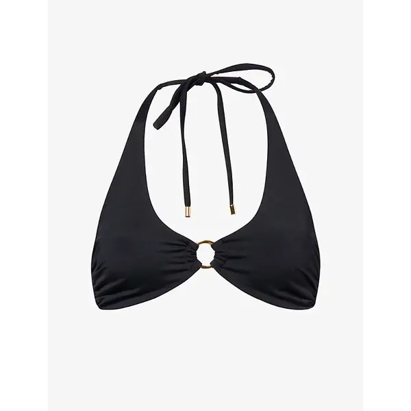 AWAY THAT DAY Sorrento Halter Neck Bikini Top - Black