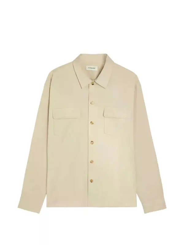 FRAME Patch-pocket Shirt Jacket - Neutrals
