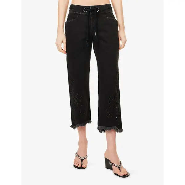 Isabel Marant Étoile Alison Broderie Denim Jeans