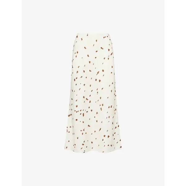 SAMSOE SAMSOE Printed Linen Maxi Skirt - Stray Dott