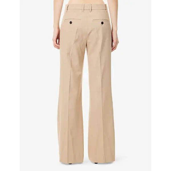 ME+EM Tailored Flared Woven Trousers - Sand