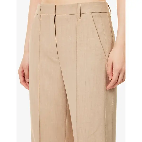 ME+EM Tailored Flared Woven Trousers - Sand