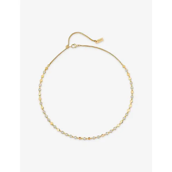 Messika D-vibes Small 18ct Gold And 1ct Diamond Necklace - Yellow